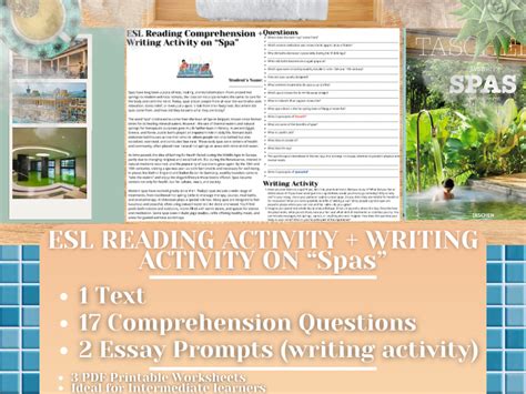 Esl Reading Comprehension Writing Activity Worksheets On Spa