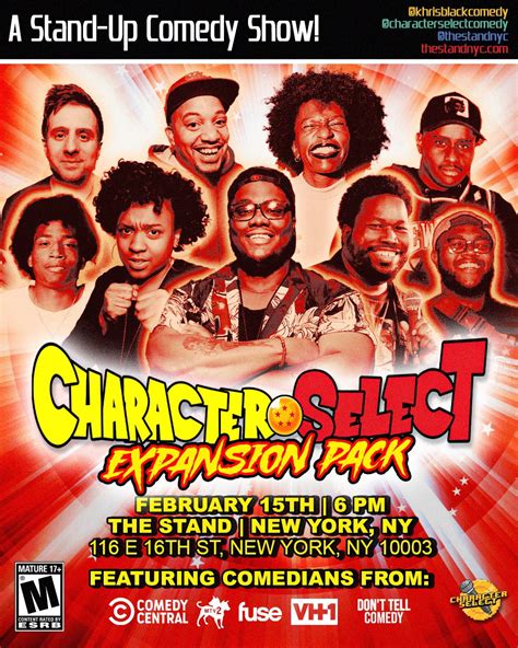 Character Select Comedy Tickets 02 15 25