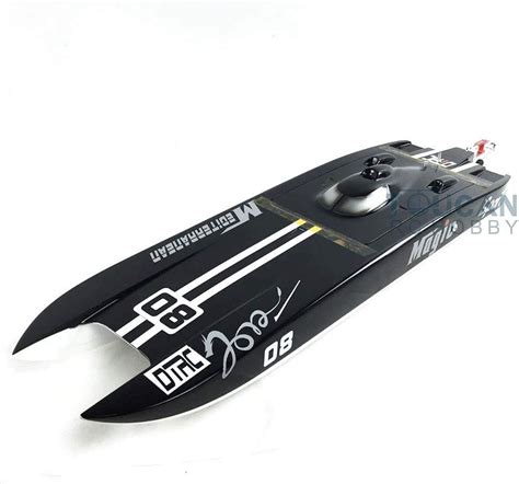Amazon E Inches Km H Fiber Glass Catamaran Black Rc Boat Electric Racing Remote