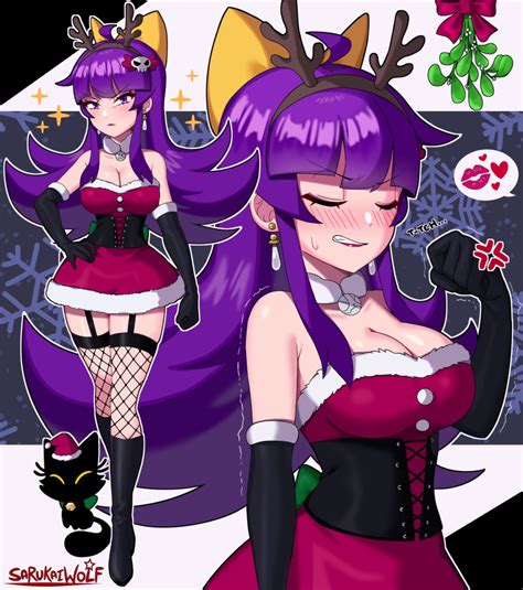 Rule 34 Anger Vein Blush Boots Breasts Christmas Christmas Outfit
