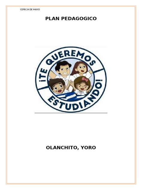 Plan Pedagogico 2021 Cepb 24 De Mayo Pdf