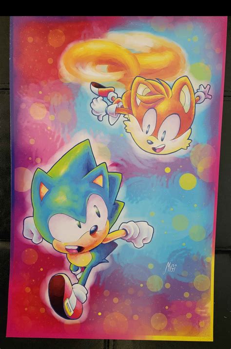Classic Sonic And Tails Poster Pencil Punch