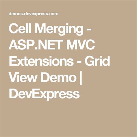 asp mvc grid view demo cell merging