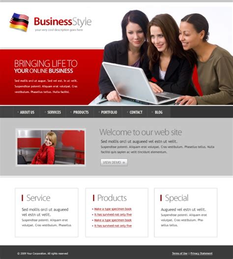 Information Webpage Template 5627 Computers Technology Website