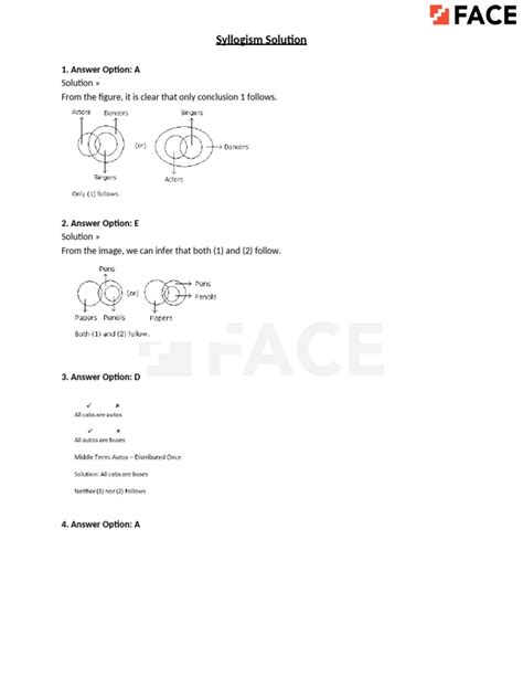 Syllogism Solution Pdf
