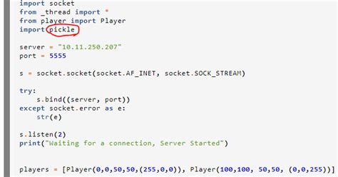 [tech with tim] python online game tutorial 5 sending objects with