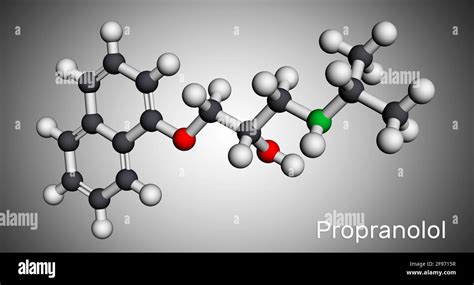 Propranolol Molecule It Is Synthetic Nonselective Beta Blocker Used