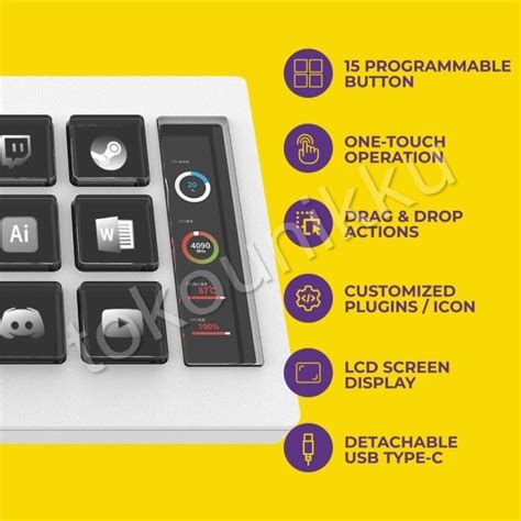 Sades Ryunix Xd100 Stream Deck Control Pad Xd 100 Stream Deck