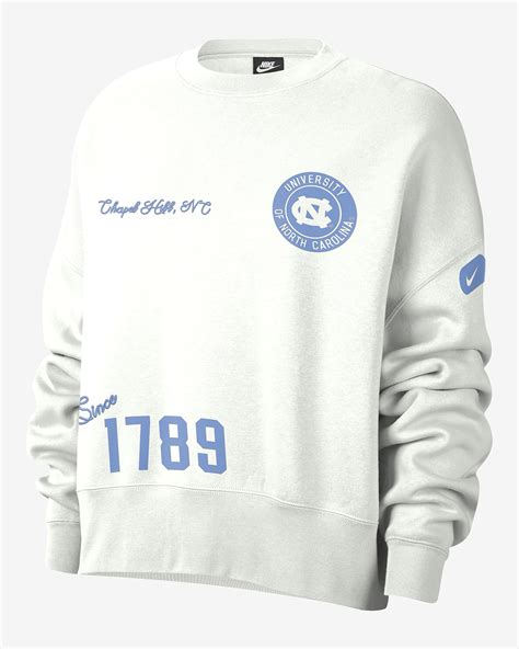 Unc Womens Nike College Crew Neck Sweatshirt