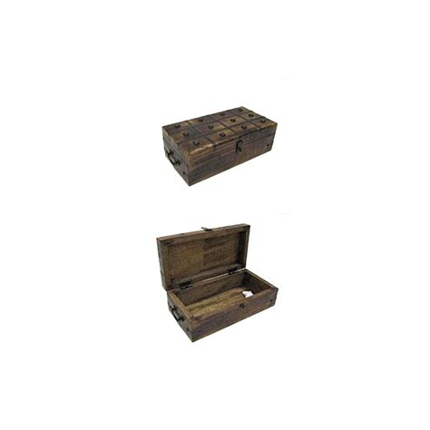 Sh 23351 Nested Box Set Wooden Chests With Metal Straps And Rivets