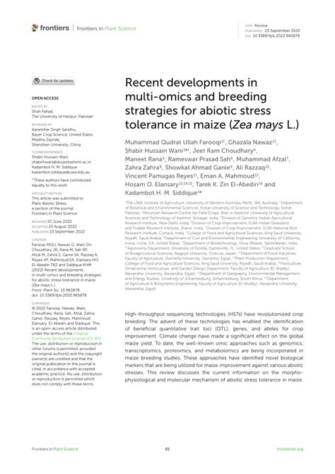 Pdf Recent Developments In Multi Omics And Breeding Strategies For
