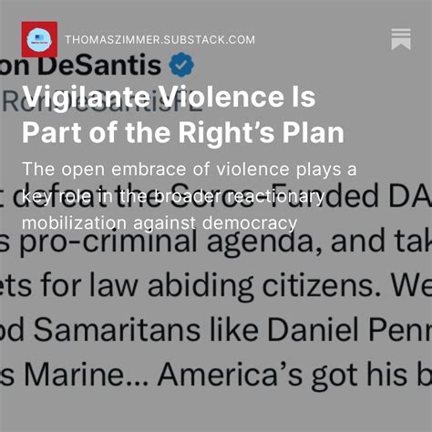 Thomas Zimmer On Twitter Vigilante Violence Is Part Of The Rights
