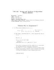Solutions Assignment31 Pdf CSC 321 Design And Analysis Of Algorithms