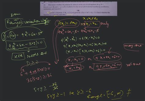 33 Determine Whether The Relation R Defined On The Set Real Numbers R A