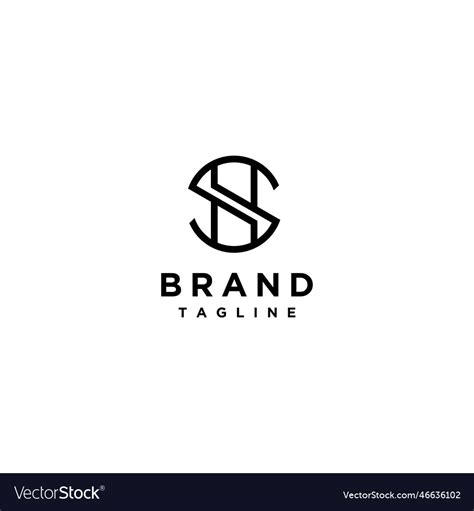 Sh Initials Logo Design Royalty Free Vector Image