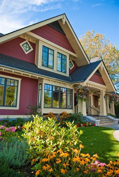 Red Craftsman Exterior Vancouver Google Search Craftsman Home