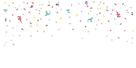 축제 색종이 축하 배경 투명 또는 카니발 및 생일 파티 프리미엄 벡터