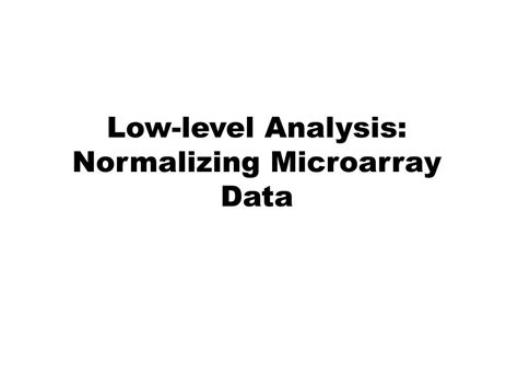 Ppt Bio277 Lab 1 Implementing Microarray Analysis Powerpoint