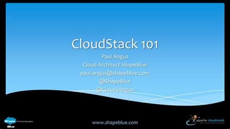 cloudstack 101 an introduction to coudstack pptx cloud computing
