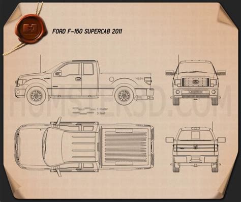 2010 Ford Super Duty Crew Cab Pickup Truck Blueprints Free