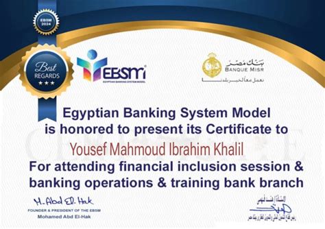 youssef mahmoud on linkedin i was very happy because i participated in banque misr training and