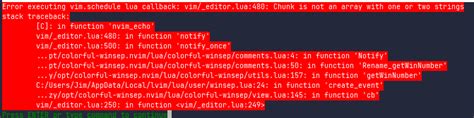 Opening `q` Will Show An Error · Issue 27 · Nvim Zhcolorful Winsep