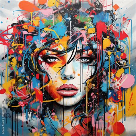 Urban Graffiti Style Art With Intricate Tags Murals And Street Art
