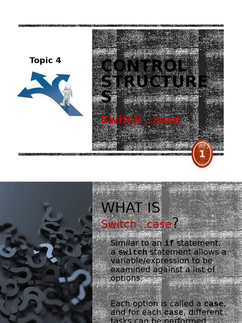 Topic 4 Control Structures Switch Pdf Control Flow Computer
