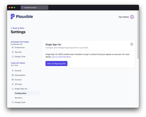 Single Sign On Sso Plausible Docs