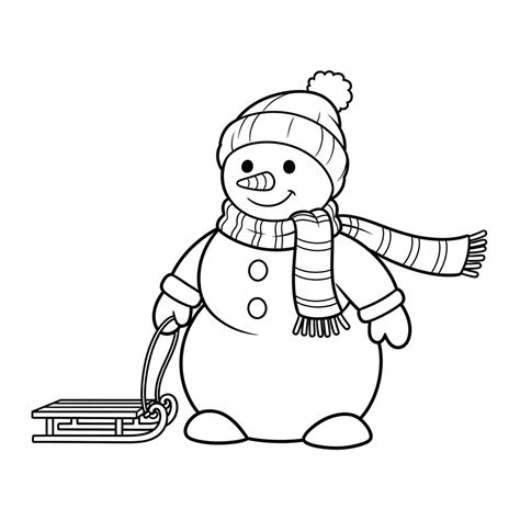 Desenho De Boneco De Neve Para Colorir E Imprimir