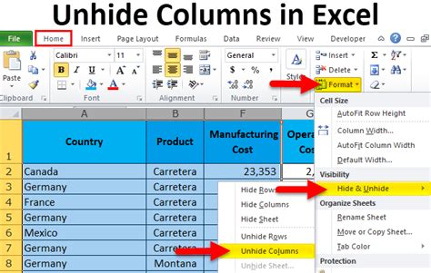 How To Hide Multiple Columns In Excel Vba Printable Forms Free Online