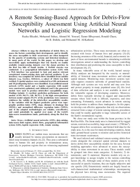 Pdf A Remote Sensing Based Approach For Debris Flow Susceptibility