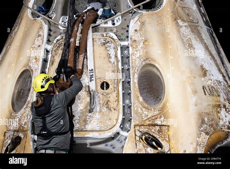 Support Teams Onboard The Spacex Recovery Ship Shannon Work Around The
