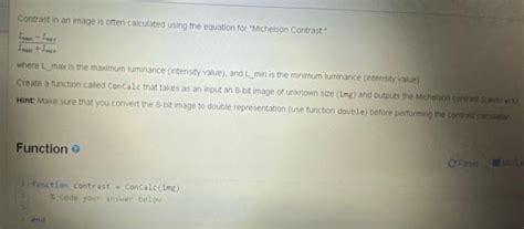 Contrast In An Image Is Often Calculated Using The