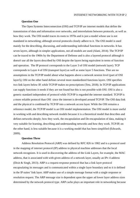 Internet Networking With TCP IP Desklib