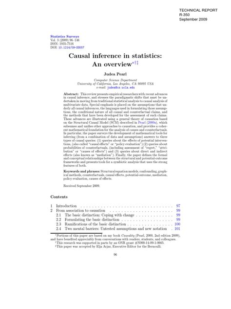 Causal Inference In Statistics An Overview Pdf Causality Confounding