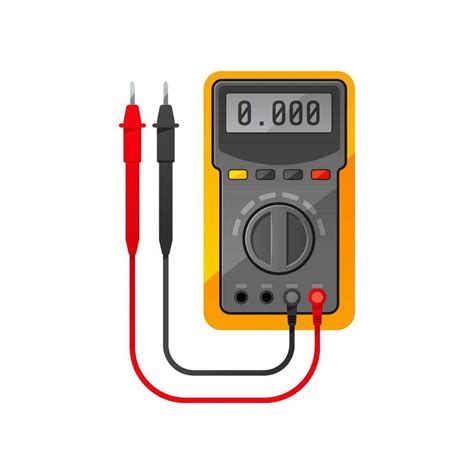 Digital Multimeter Vector Isolated On White Background Multimeter White Background Sketches