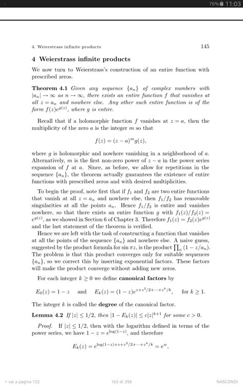 Complex Analysis Statement About Entire Functions Mathematics Stack