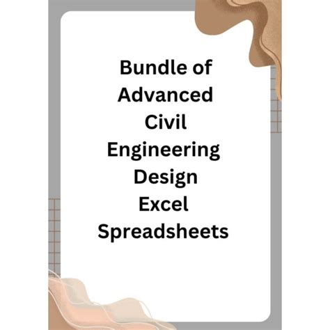 Bundle Of Advanced Civil Engineering Design Excel Spreadsheets Shopee Malaysia