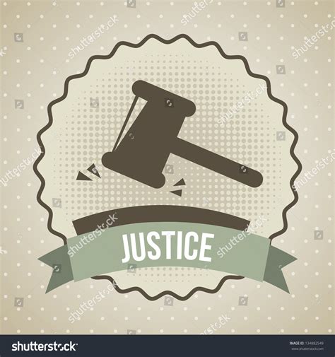Vector Justice Icons Over Beige Background Vector Illustration Over 7