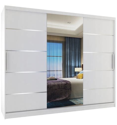 Szafa Przesuwna Z Lustrem SZUFLADY 232 Cm ERLI Pl