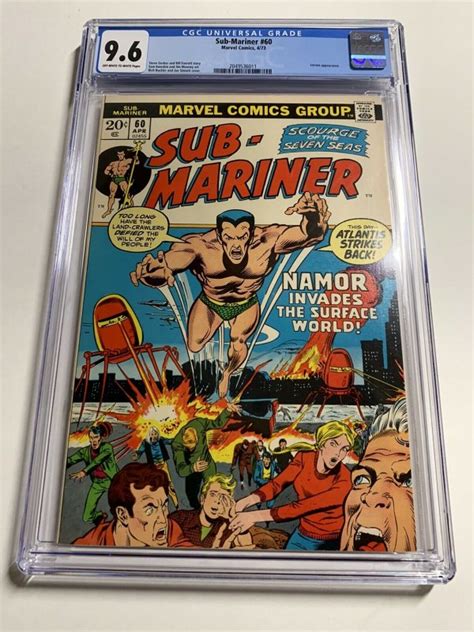 Prince Namor The Sub Mariner Cgc Ow W Pages Marvel Bronze Comic Books Silver Age