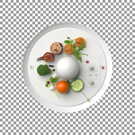 투명 배경에 고립 된 미래 음식 접시 프리미엄 Psd 파일