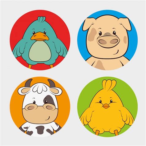 Desenhos De Animais De Estimação E Animais Vetor Premium
