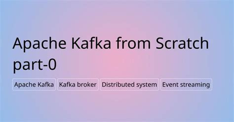 Apache Kafka From Scratch Part 0 Abhiram R Pai