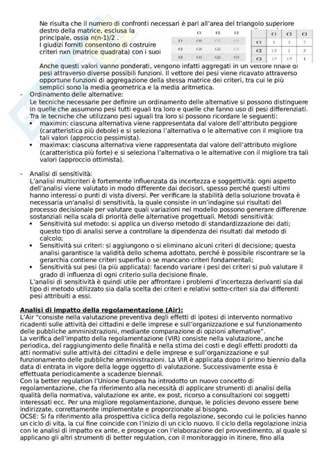 Appunti Utili Alla Preparazione Dell Esame Di Metodi Di Valutazione Di