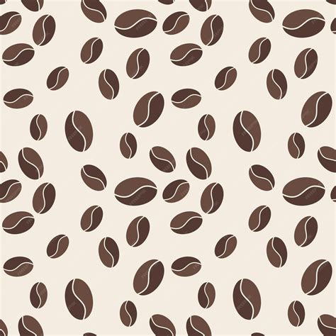 Premium Vector Seamless Pattern With Coffee Beans Vector Background