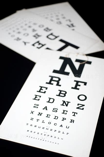 Eye Chart To Test Eyesight Stock Image Science Source Images
