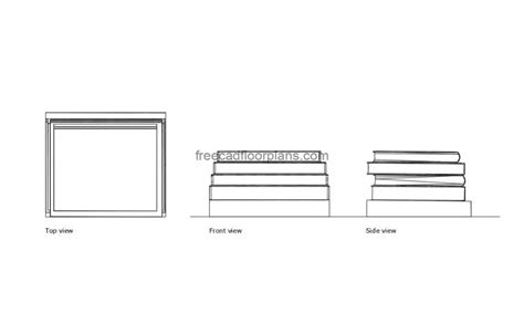 Book Stack Free Cad Drawings