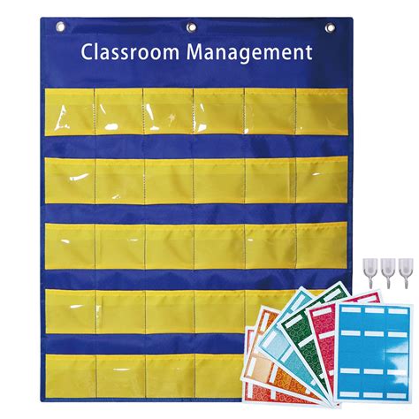 Buy Classroom Management Pocket Chart For Preschool Wall Organization Behavior Chart For Class